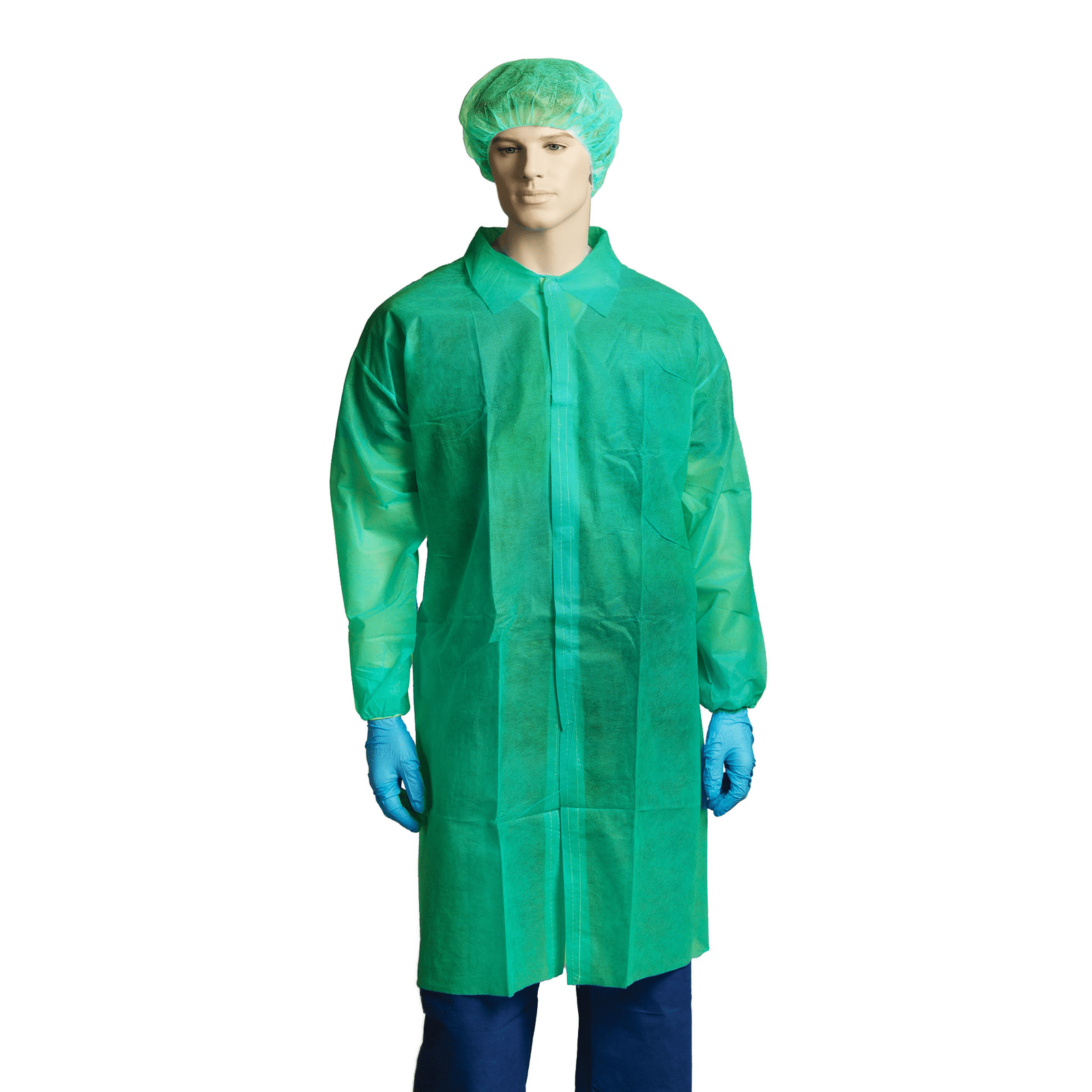 Polypropylene Lab Coat - No Pocket - Green - XXXLARGE (Carton of 100 ...